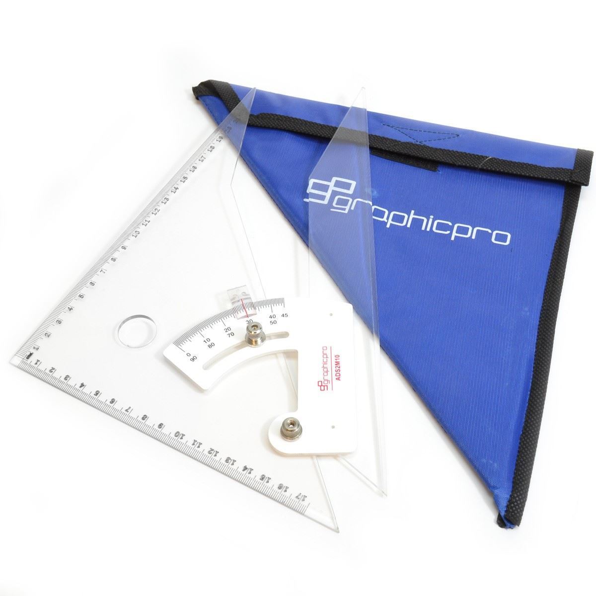 GraphicPro Adjustable Set Square | Technical Drawing – graphicsdirect.co.uk
